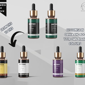 EDITABLE Cosmetic Label Template, Skincare Products Branding, Custom ...