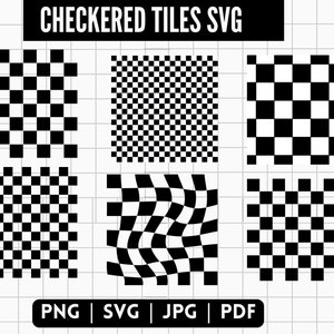 Checkered SVG Bundle, Chess Board Checkered Vector Files, Checkered ...