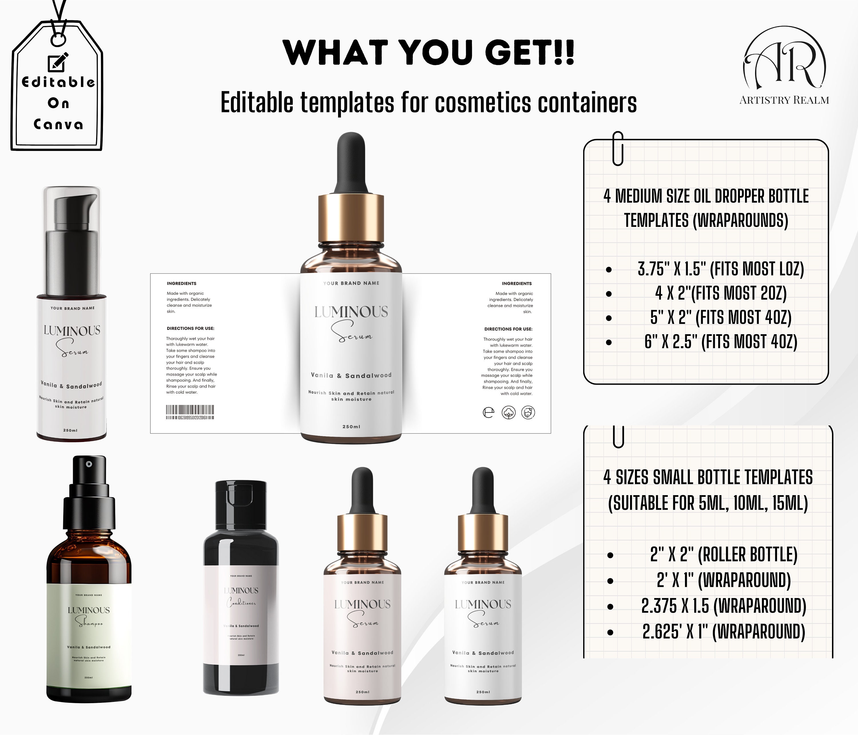 40+ Editable Cosmetic Label Templates, Custom Label Template, Custom ...