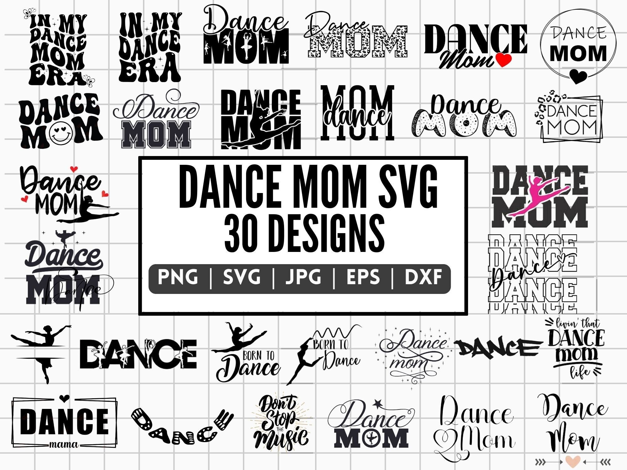Dance Mom SVG Bundle, in My Dance Mom Era Designs, Gymnastics Mom PNG ...