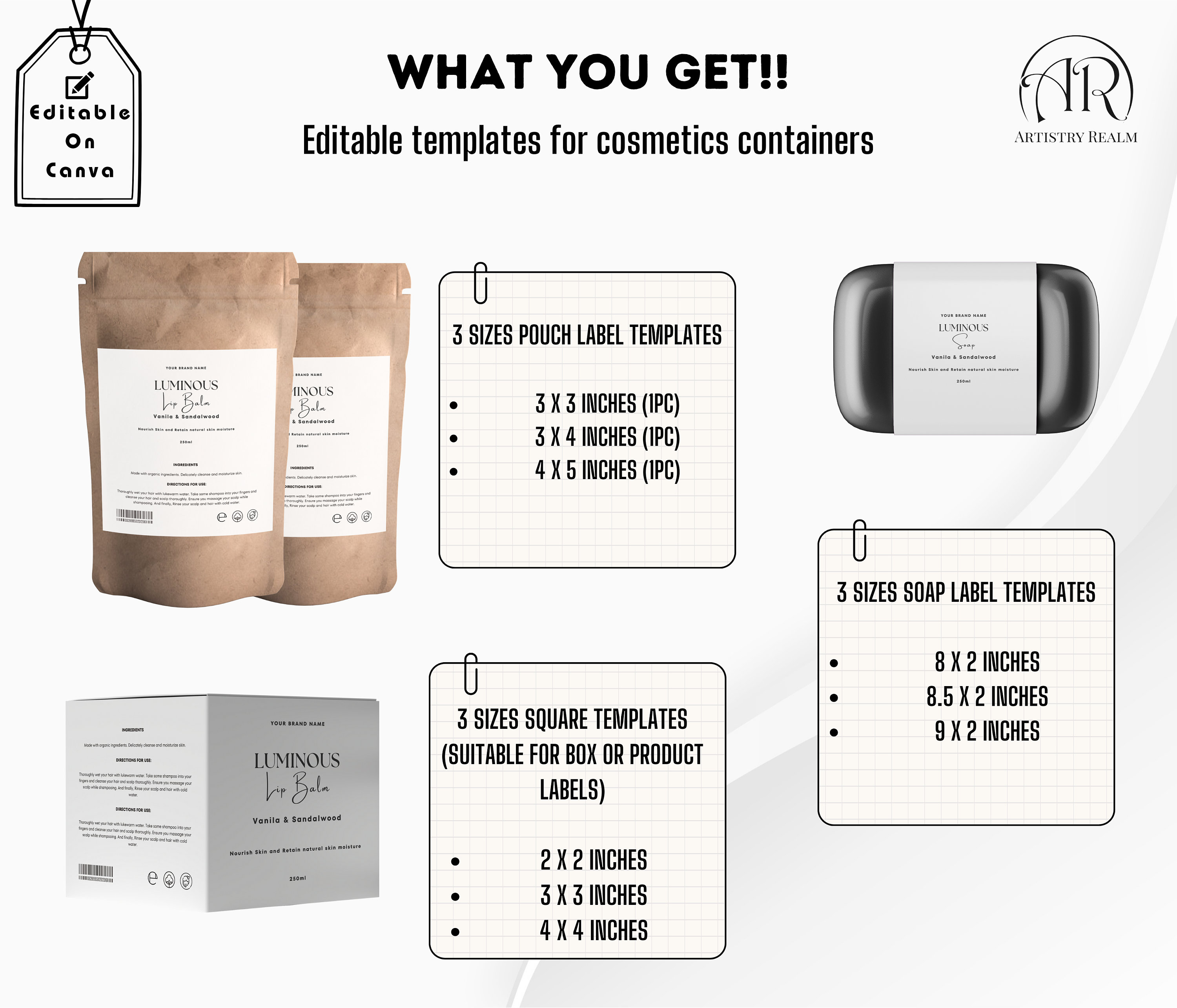 40+ Editable Cosmetic Label Templates, Custom Label Template, Custom ...