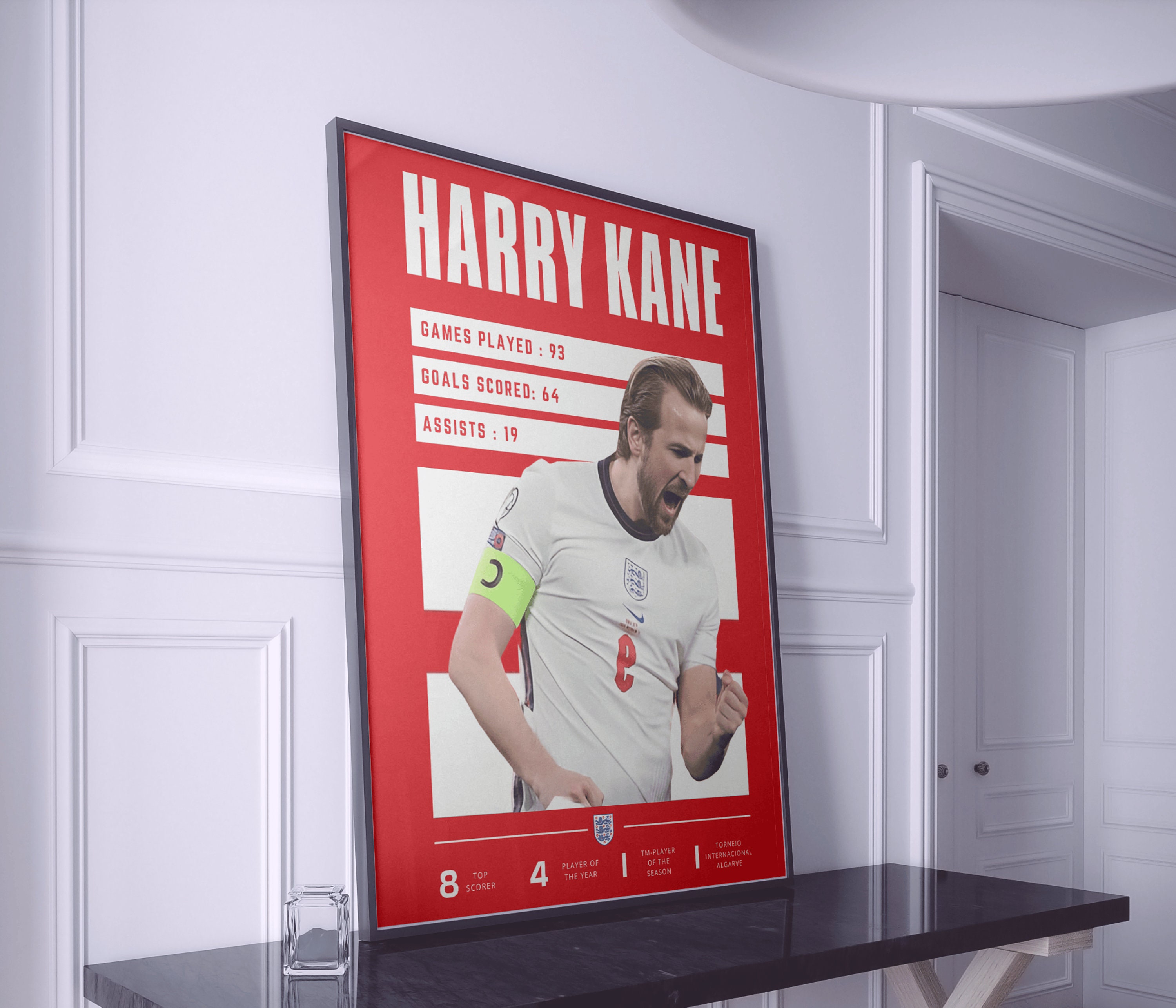 Harry Kane Poster, Digital Download Poster, England Football Team ...