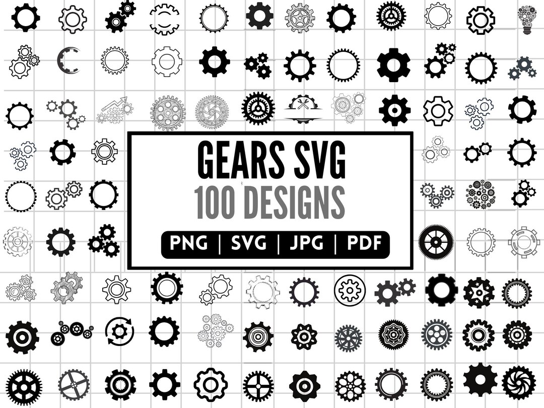 Gears SVG Bundle, Gears PNG Bundle, Gears Clipart, Gears SVG Cut Files ...