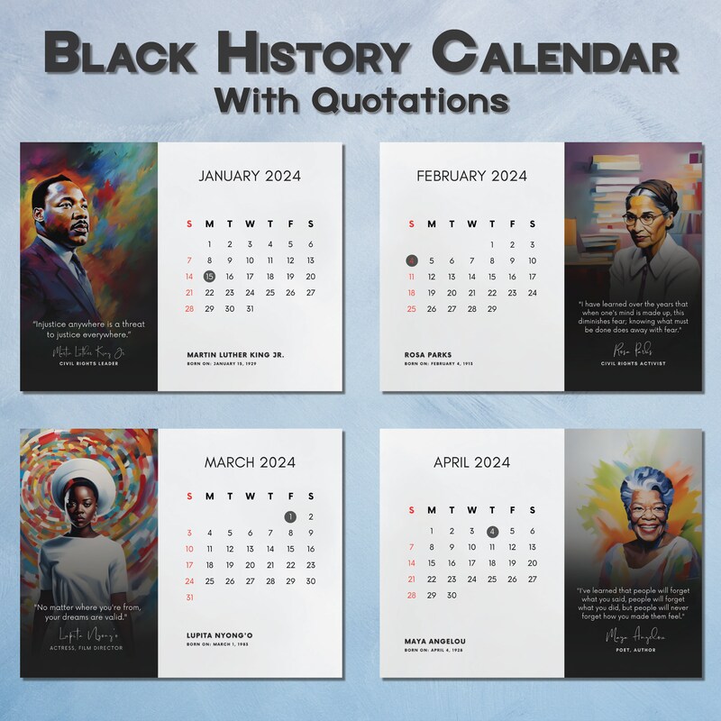 African American Calendar - Etsy