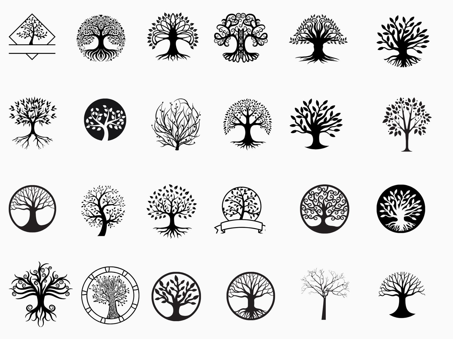Tree of Life SVG Bundle, Tree Designs Vector Files, Tree of Life PNG ...