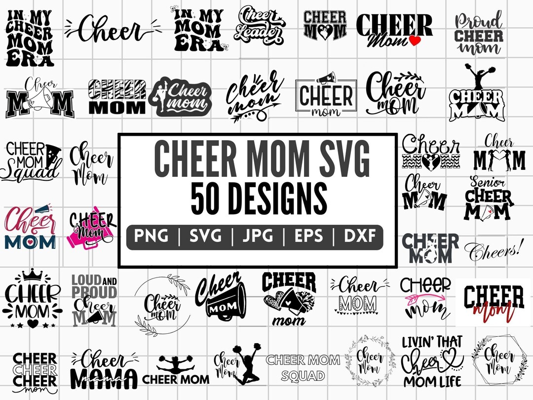 Cheer Mom SVG Bundle, Cheer Mama Designs PNG, in My Cheer Mom Era ...