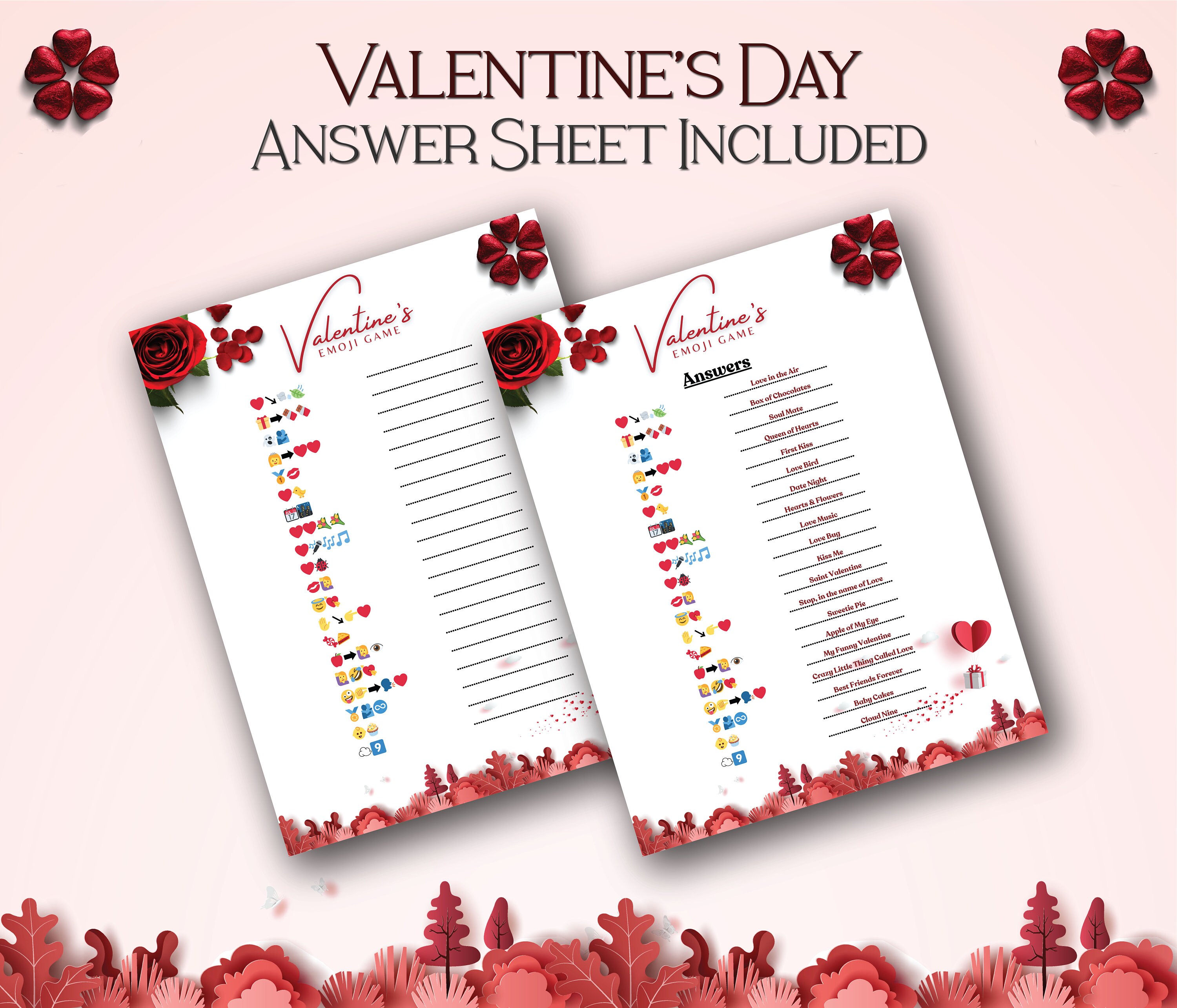 9 Mega Valentines Day Printable Games, Kids Valentines Trivia Bundle ...