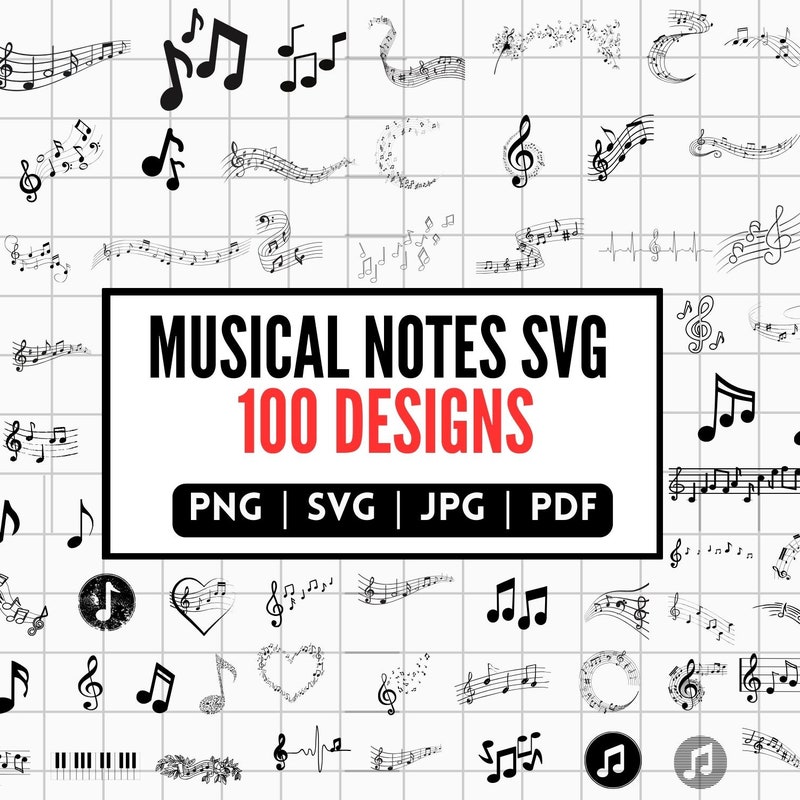 Musical Notes Svg - Etsy