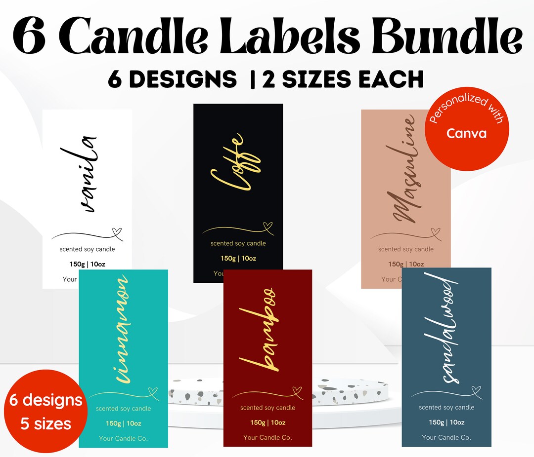 Custom Candle Labels, Personalized Candle Label, Create Your Own Label ...