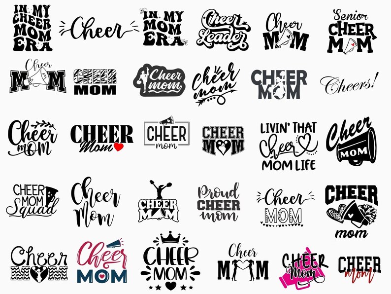 Cheer Mom SVG Bundle, Cheer Mama Designs PNG, in My Cheer Mom Era ...