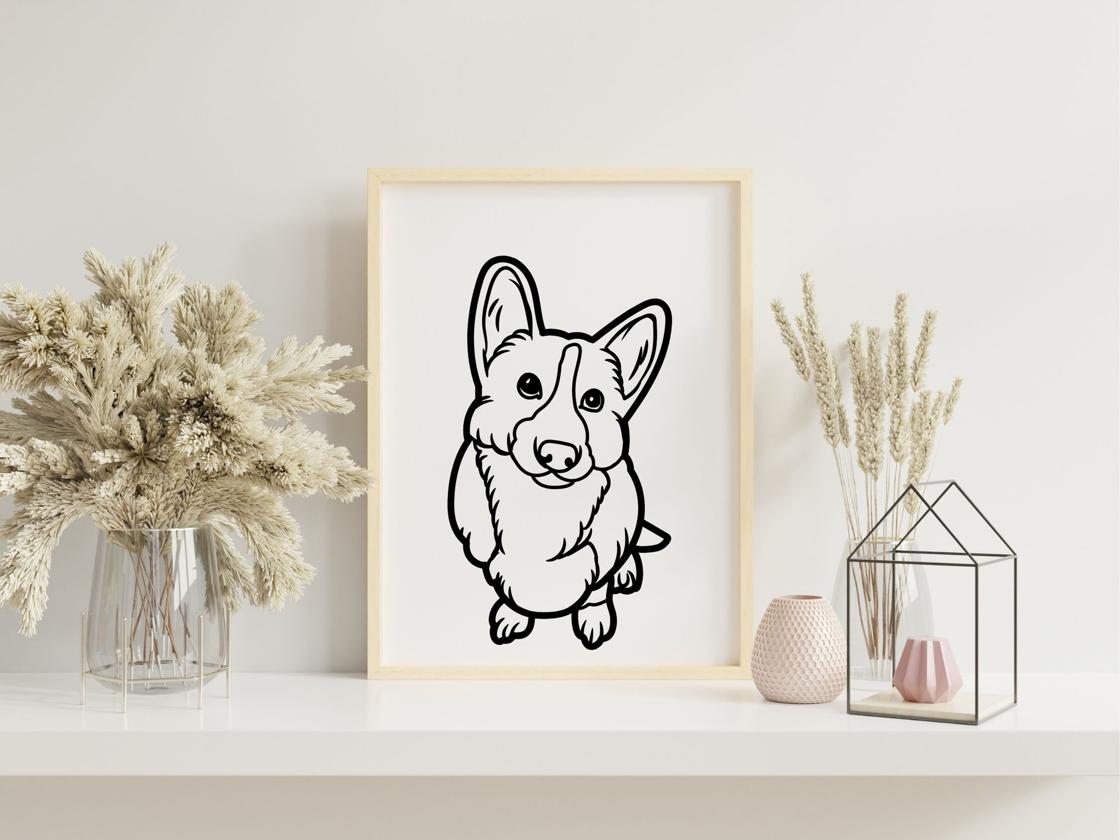 40 Corgi Dog SVG Bundle, Corgi Laser Cut, Corgi PNG Designs, Welsh ...