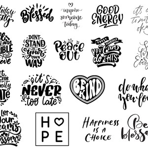 50 Inspirational Quotes Svgs, Self Love Quotes SVG Bundle, Motivational ...