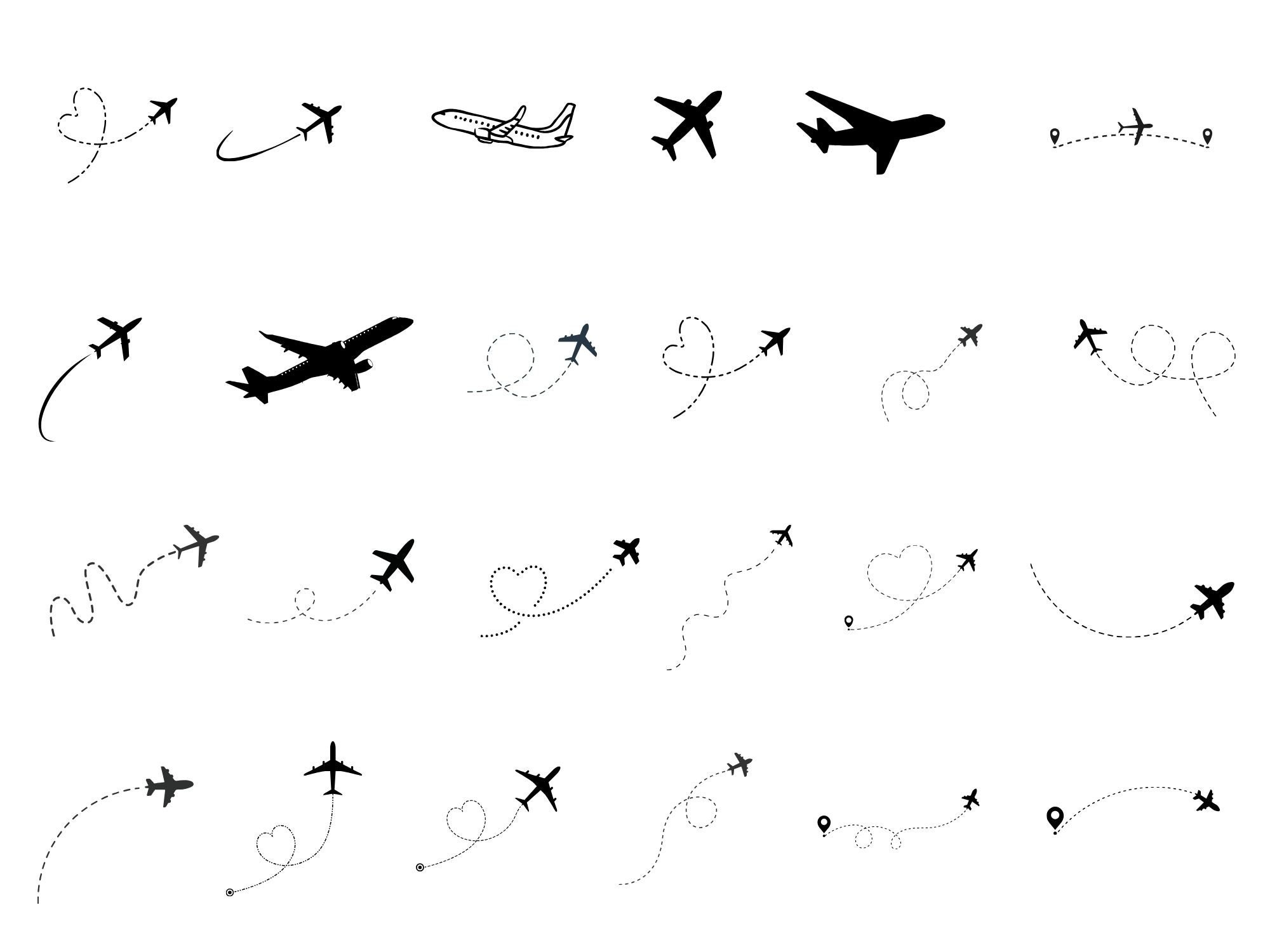 Airplane SVG Bundle, Plane Monograms, Airplane Sublimation Designs ...