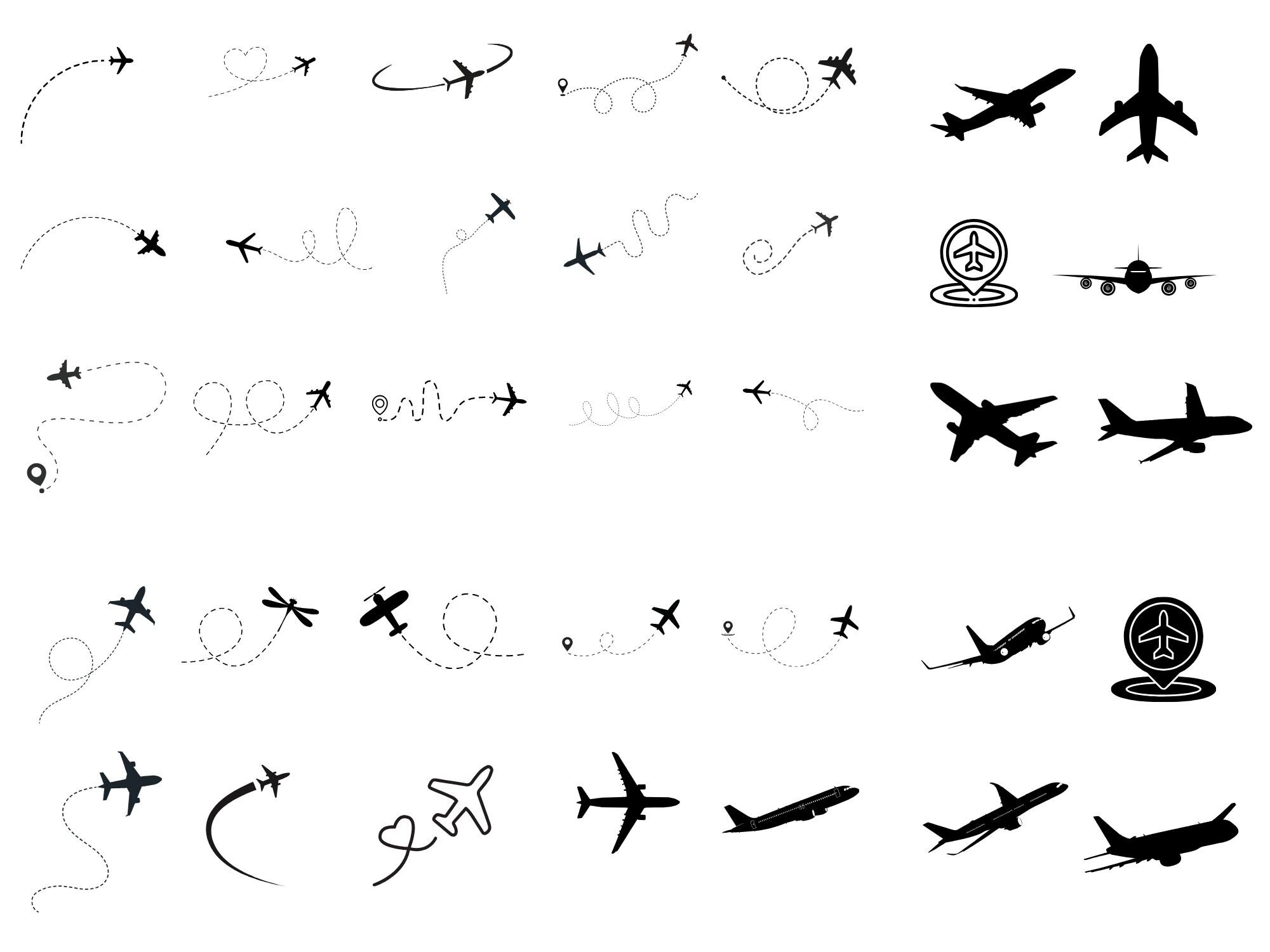 Airplane SVG Bundle, Plane Monograms, Airplane Sublimation Designs ...