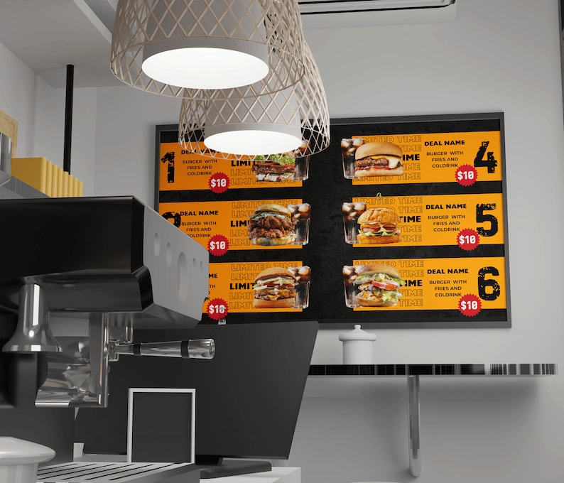 Editable Digital Menu Template, Animated TV Display Menu Template ...