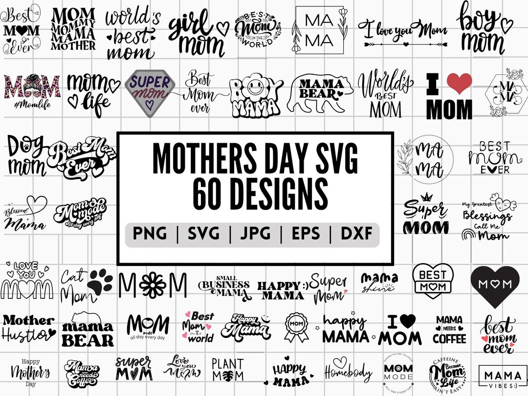 Mothers Day SVG Bundle, Blessed Mom Life, Mother's Day Sublimation ...