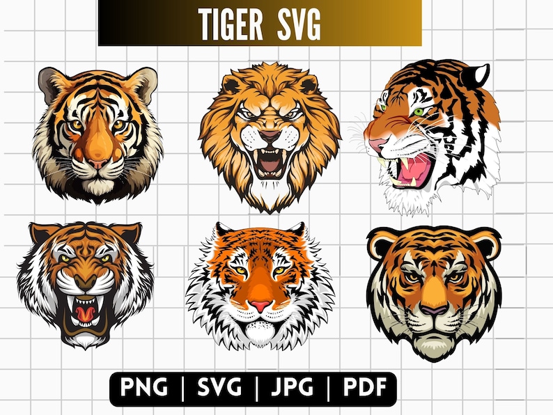 Tiger Mascot SVG, Tiger Mascot PNG, Tigers Vector Art, Tiger Retro Art ...