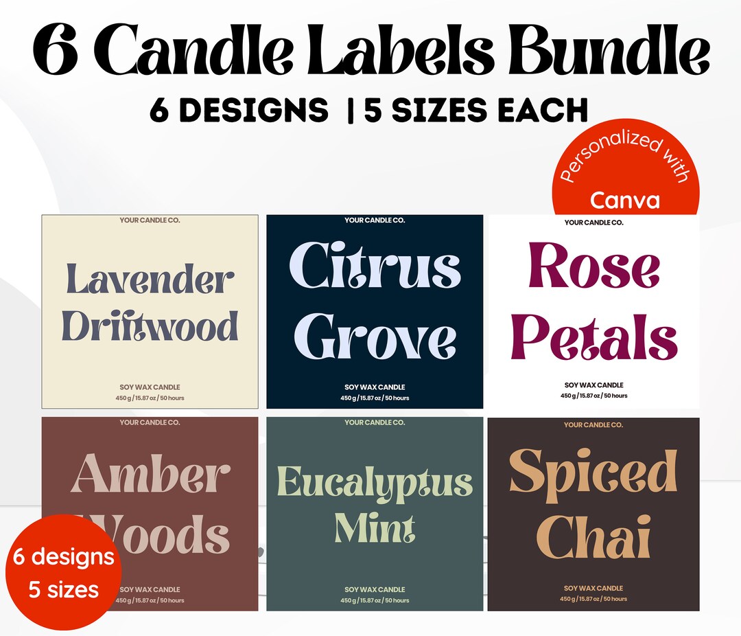 Custom Candle Labels, Personalized Candle Label, Create Your Own Label ...