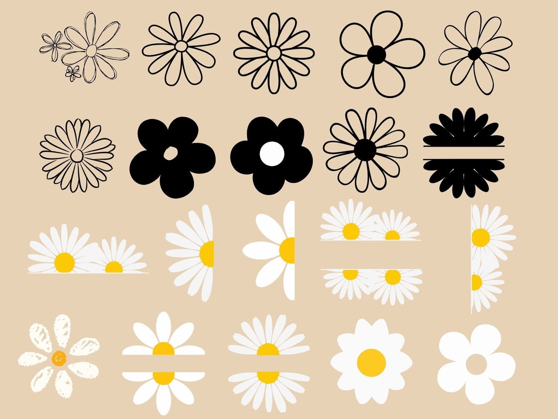 Daisy SVG Bundle, Daisy Cut Files for Cricut, Silhoutte and Cameo ...
