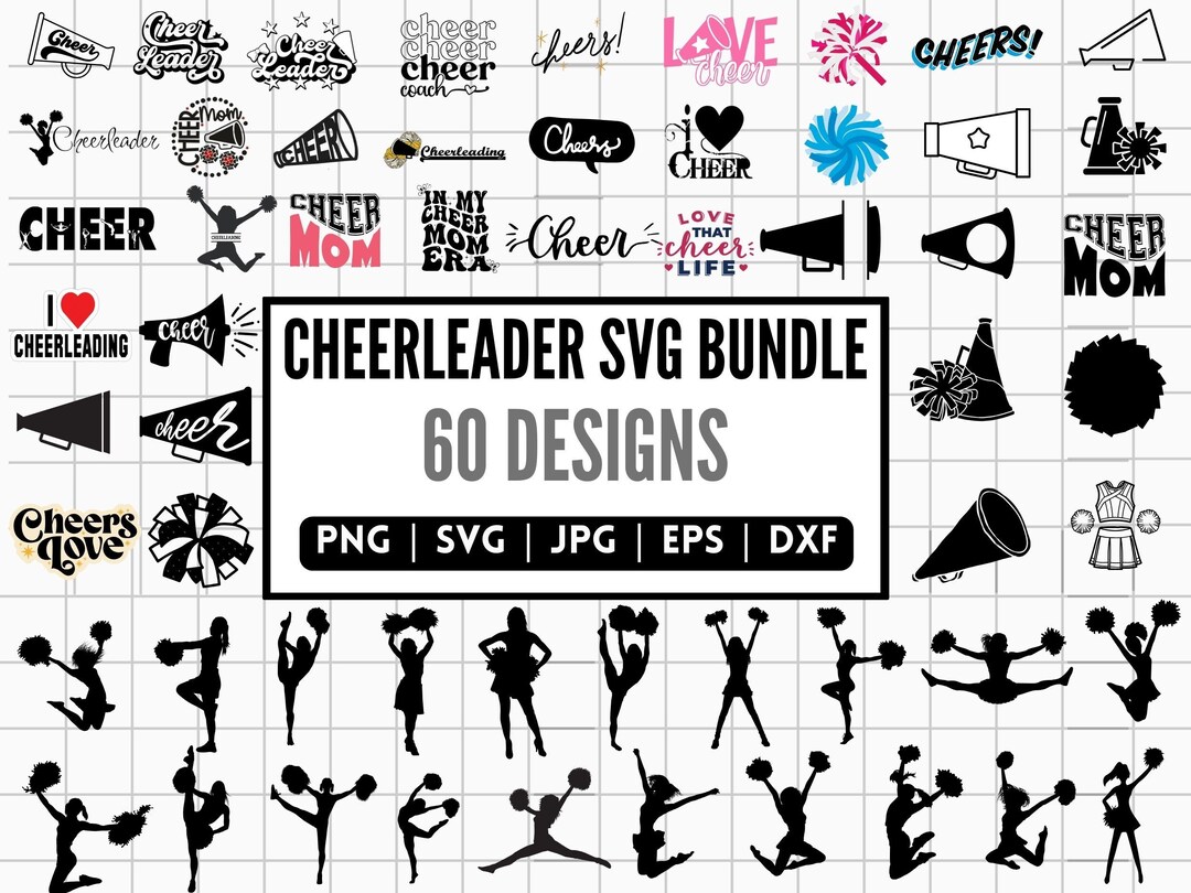 60 Cheerleader SVG Bundle, in My Cheer Era SVG Files, Cheerleading ...