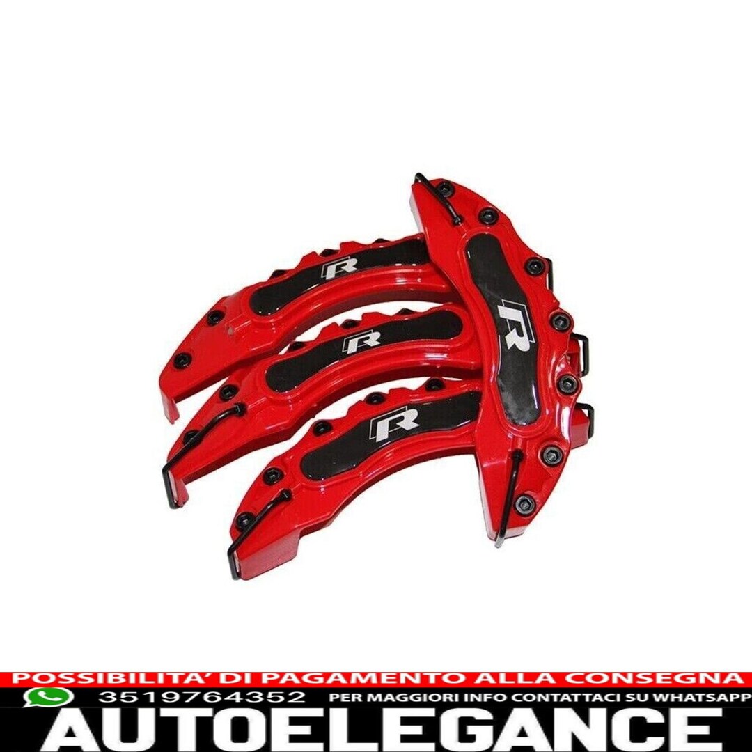 Red Brake Caliper Cover for Vw Golf Vii 4x Rline Look Front and Rear - Etsy