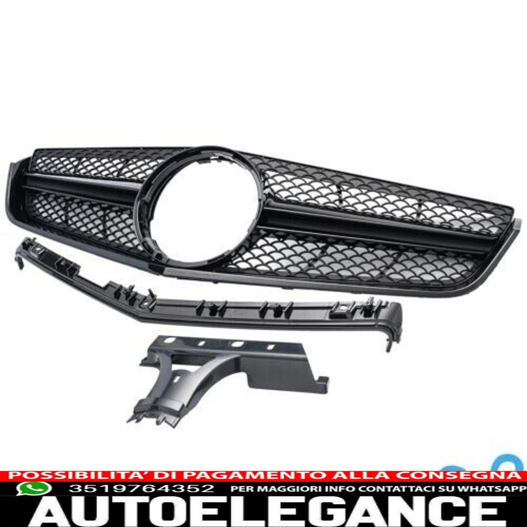 For Mercedes Amg Look E Class Grille W207 C207 A207 Glossy Black Front ...