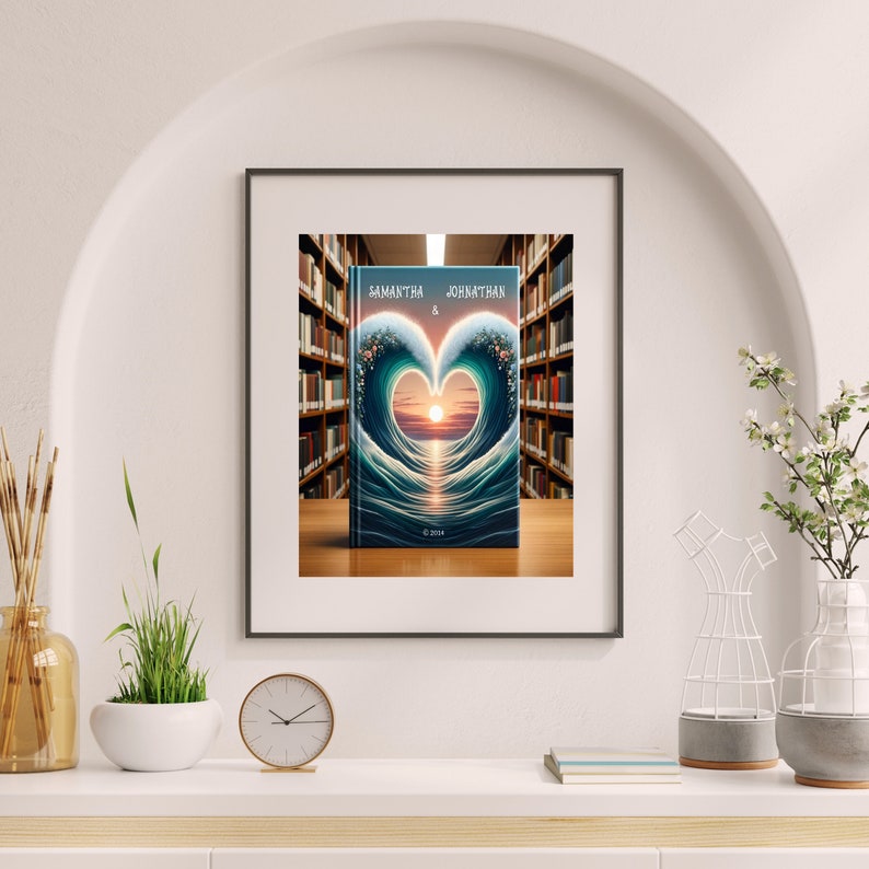 Custom Love Story Book Poster Romantic Personalized Gift Couple Date ...