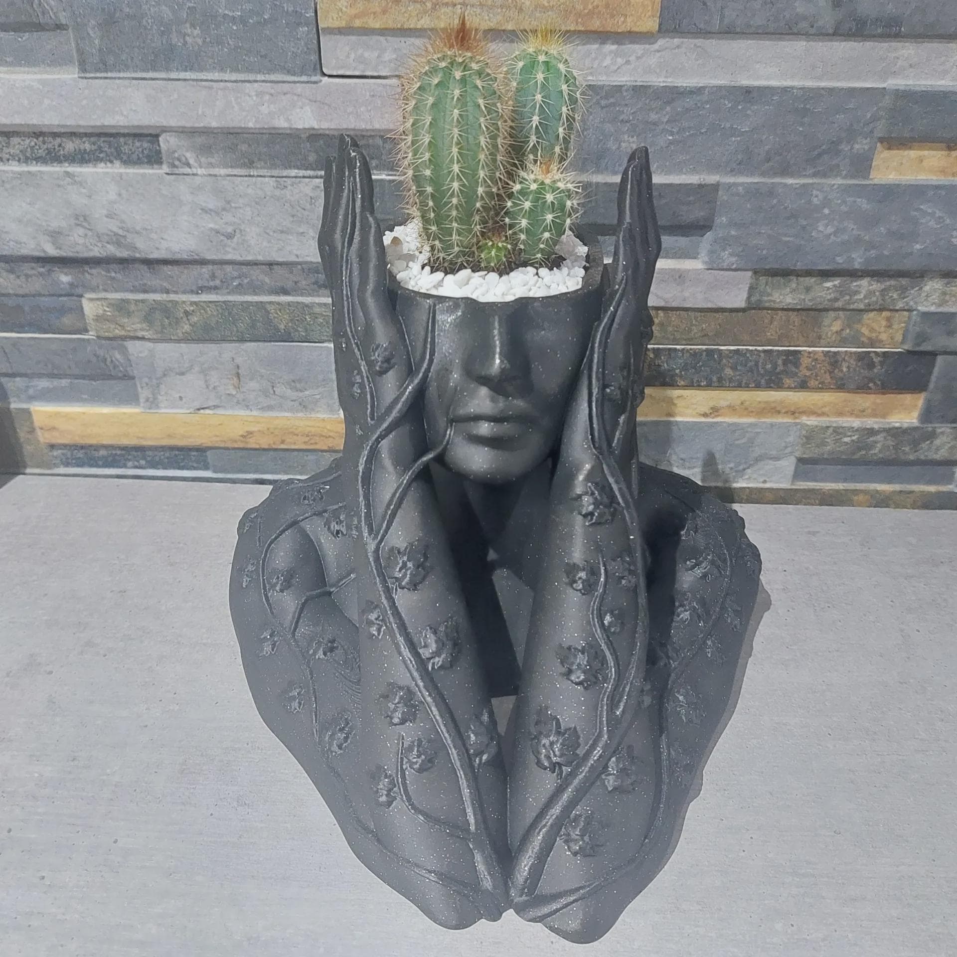 Artistic Face Planter | Elegant Woman Sculpture Flower Pot | Modern ...