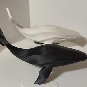 Majestic Whale Figurine – Serene 3D Printed Ocean Spirit – Modern ...