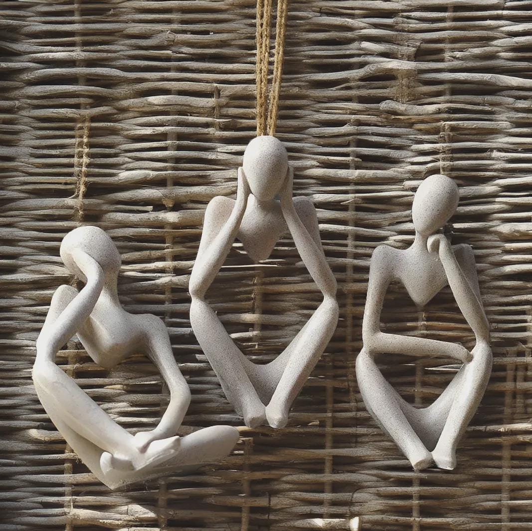 Minimalist Thinking Figures – 3D Printed Abstract Sculpture Set ...