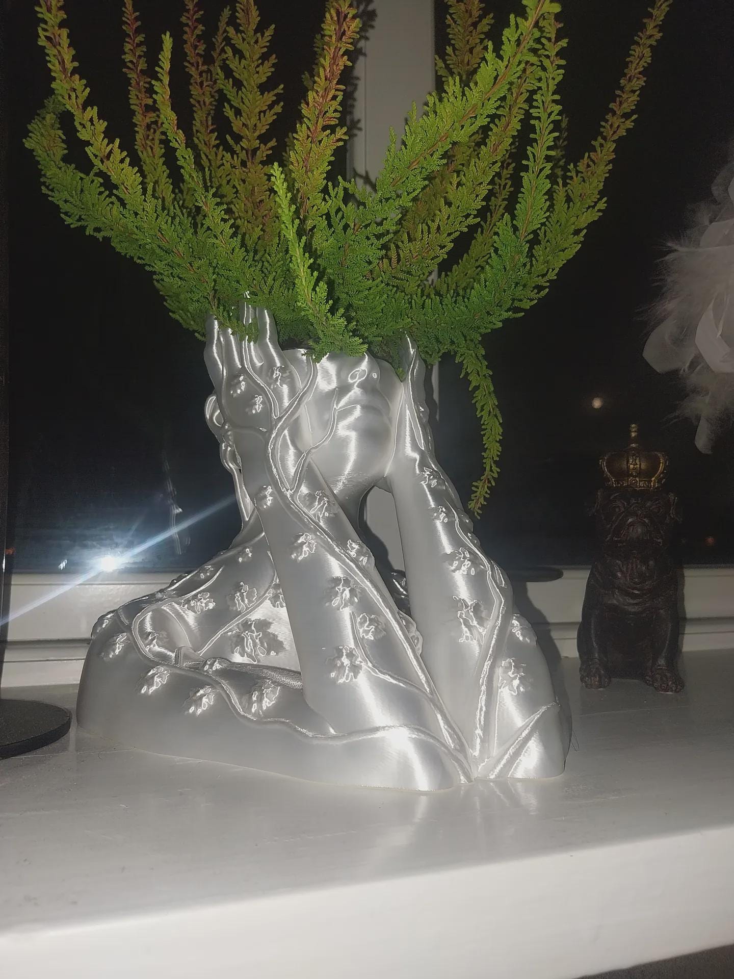 Artistic Face Planter | Elegant Woman Sculpture Flower Pot | Modern ...