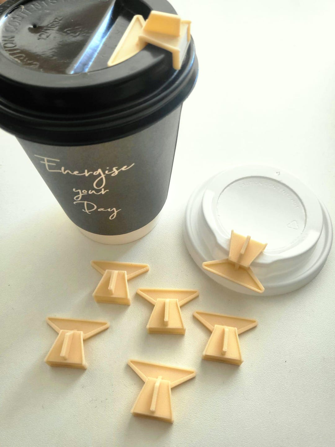 Reusable Coffee Lid Stopper – 3D Printed Splash Guard for Coffee Shops ...