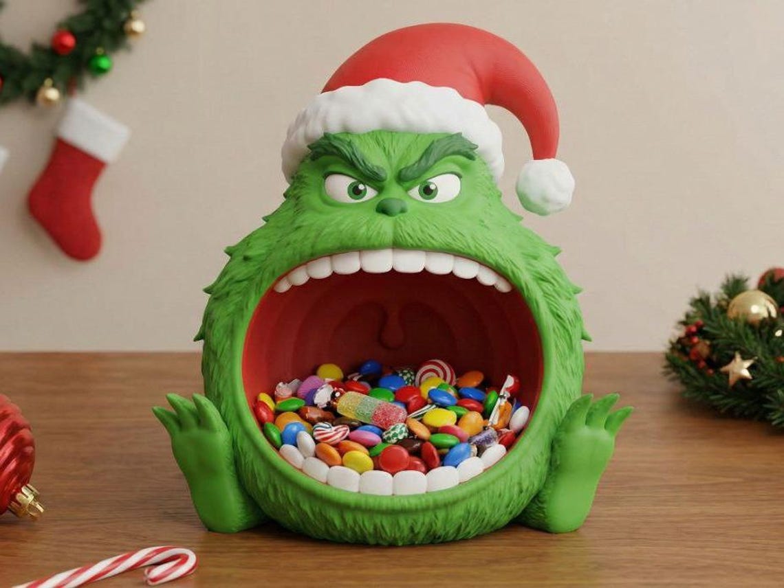 3D Printed GRINCH Candies, Chocolates Holder Home Decor - Etsy