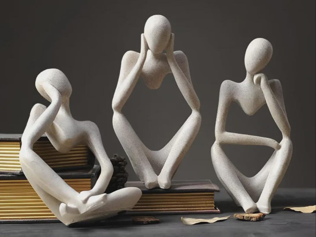 Minimalist Thinking Figures – 3D Printed Abstract Sculpture Set ...