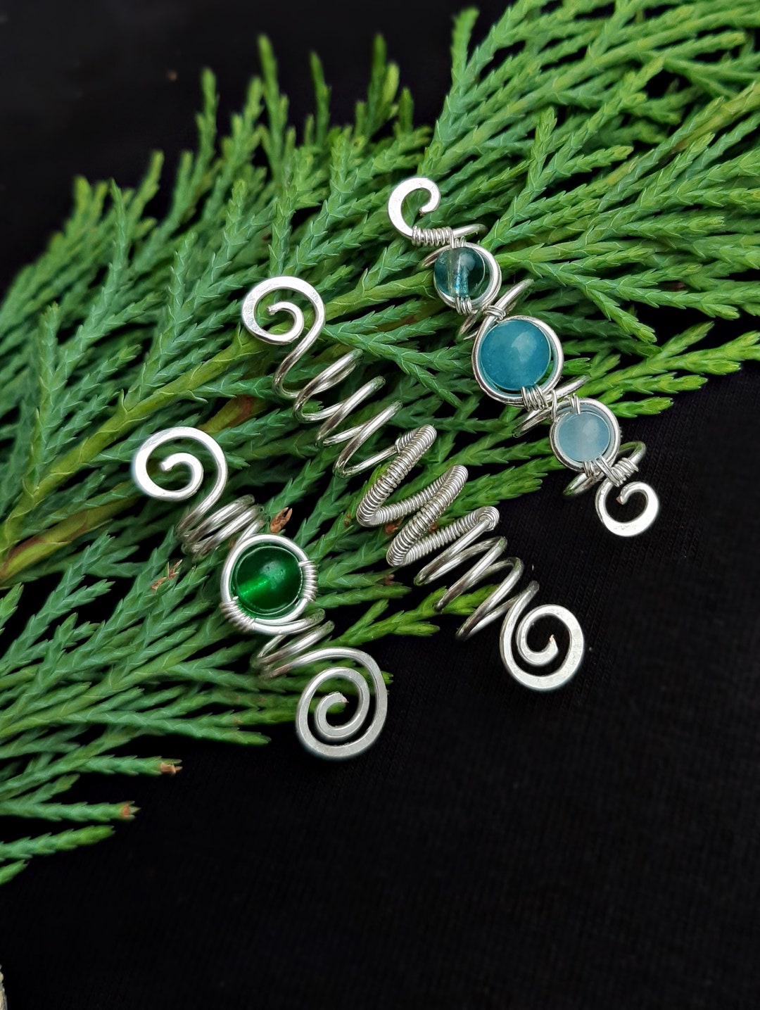 3 Pcs Neptune Beads by Mau Ornaments, Handcrafted Hair Accessories ...