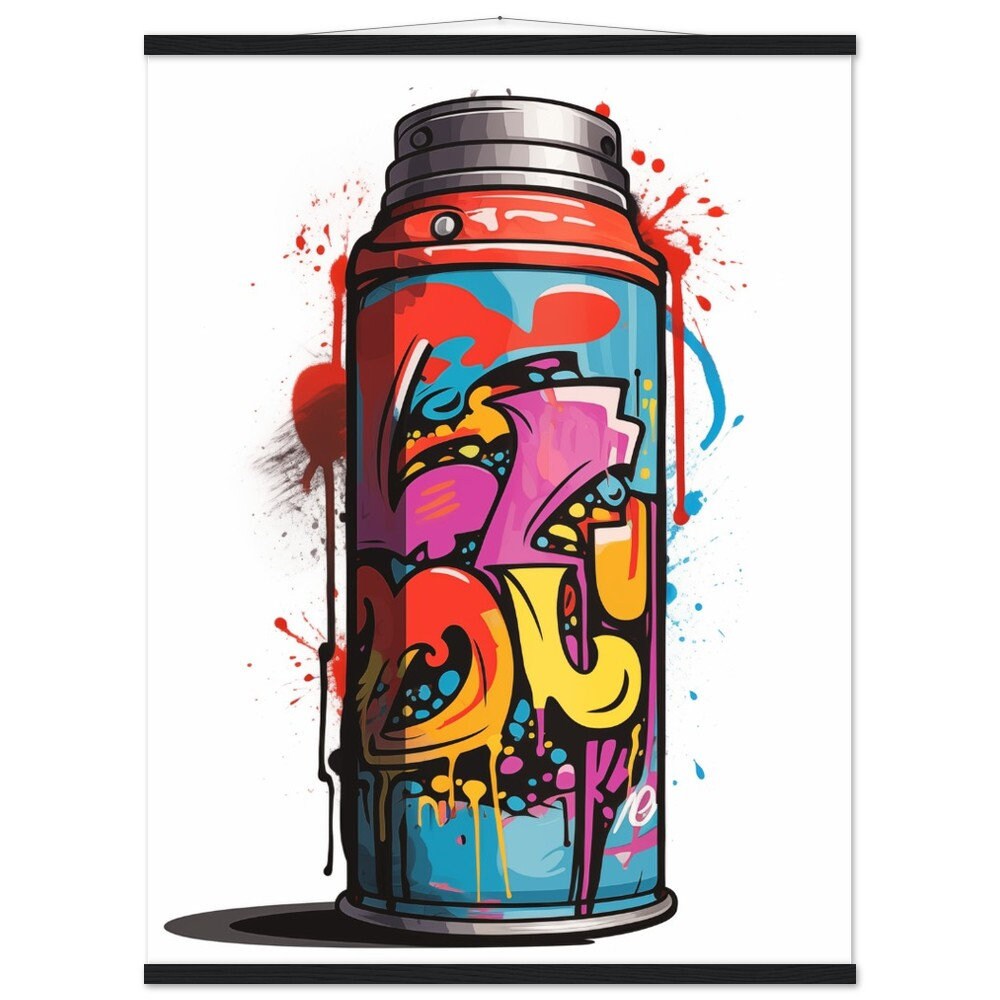 Graffiti Spray Can Poster With Hanger - Etsy