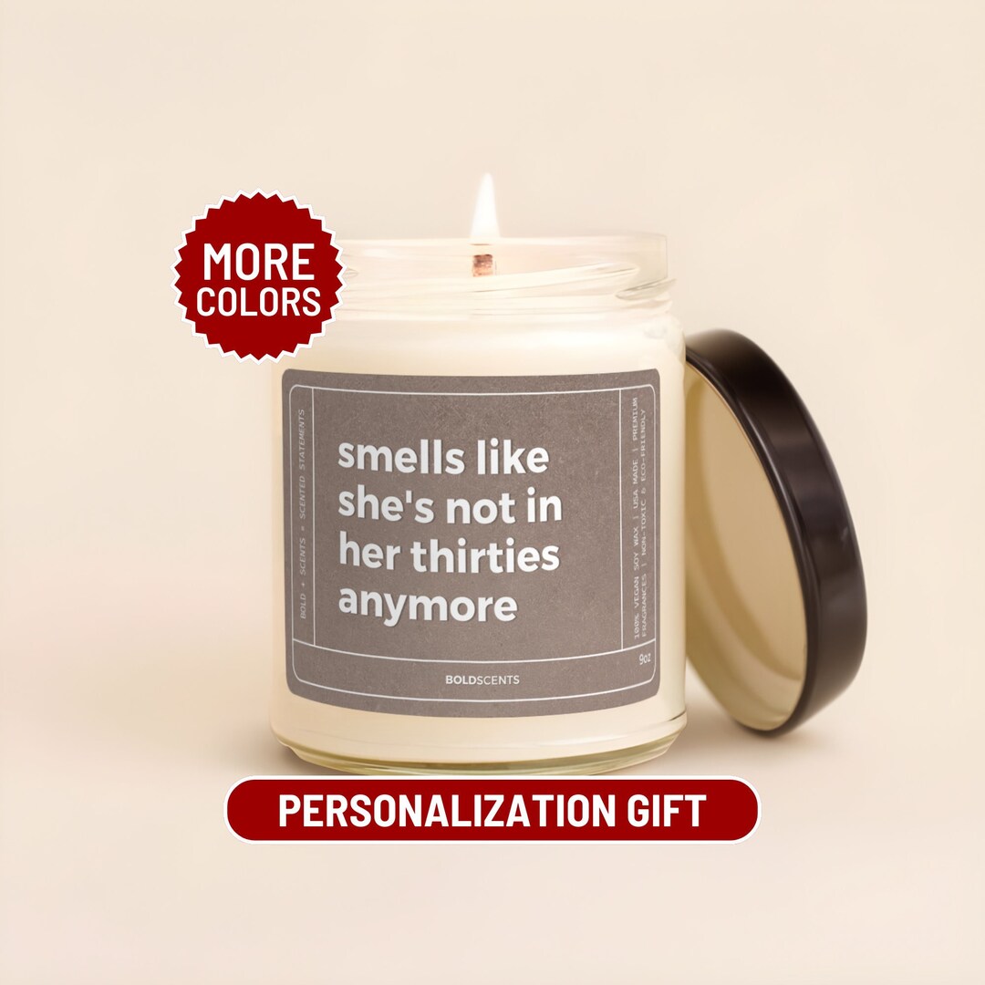 40th Birthday Candle 40th Birthday Gift for Her Custom Candle Gift ...