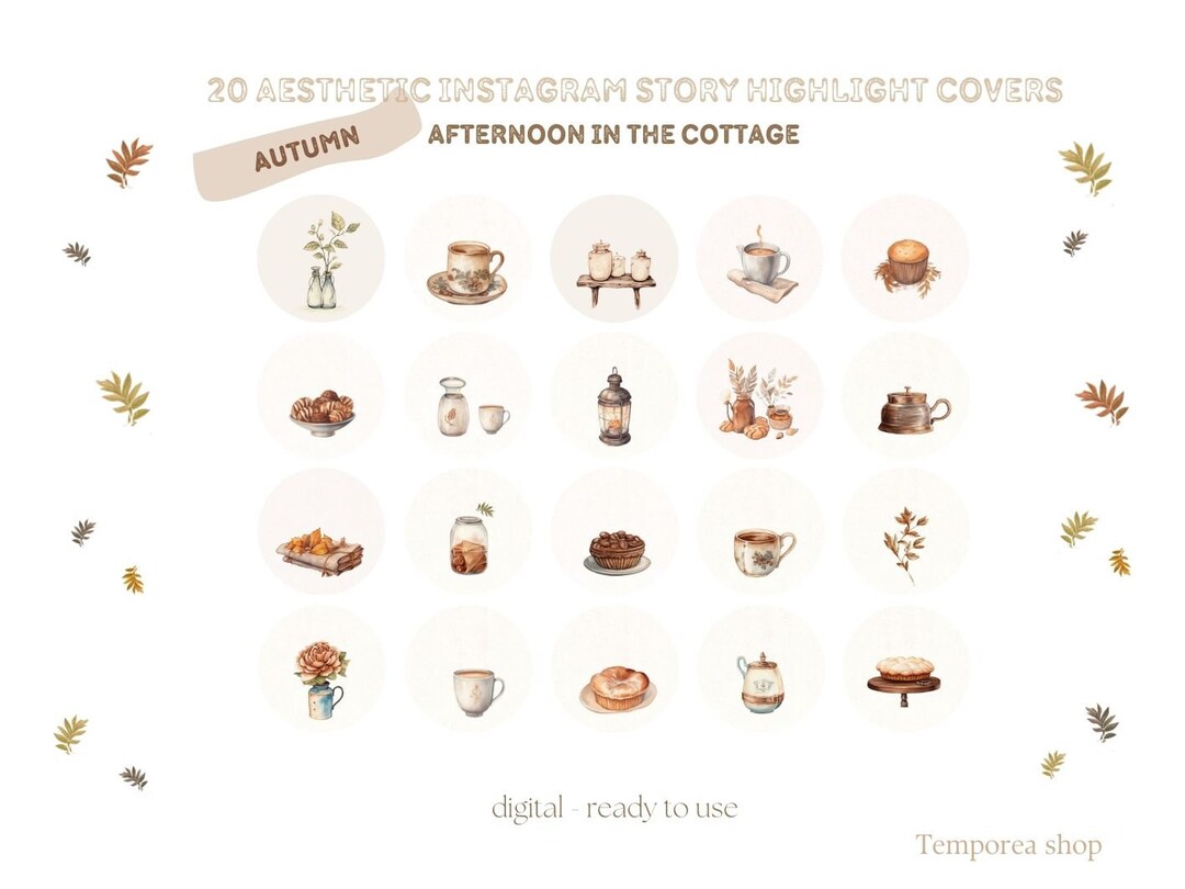 Autumn Afterternoon Cottage Instagram Story Highlight Covers ...
