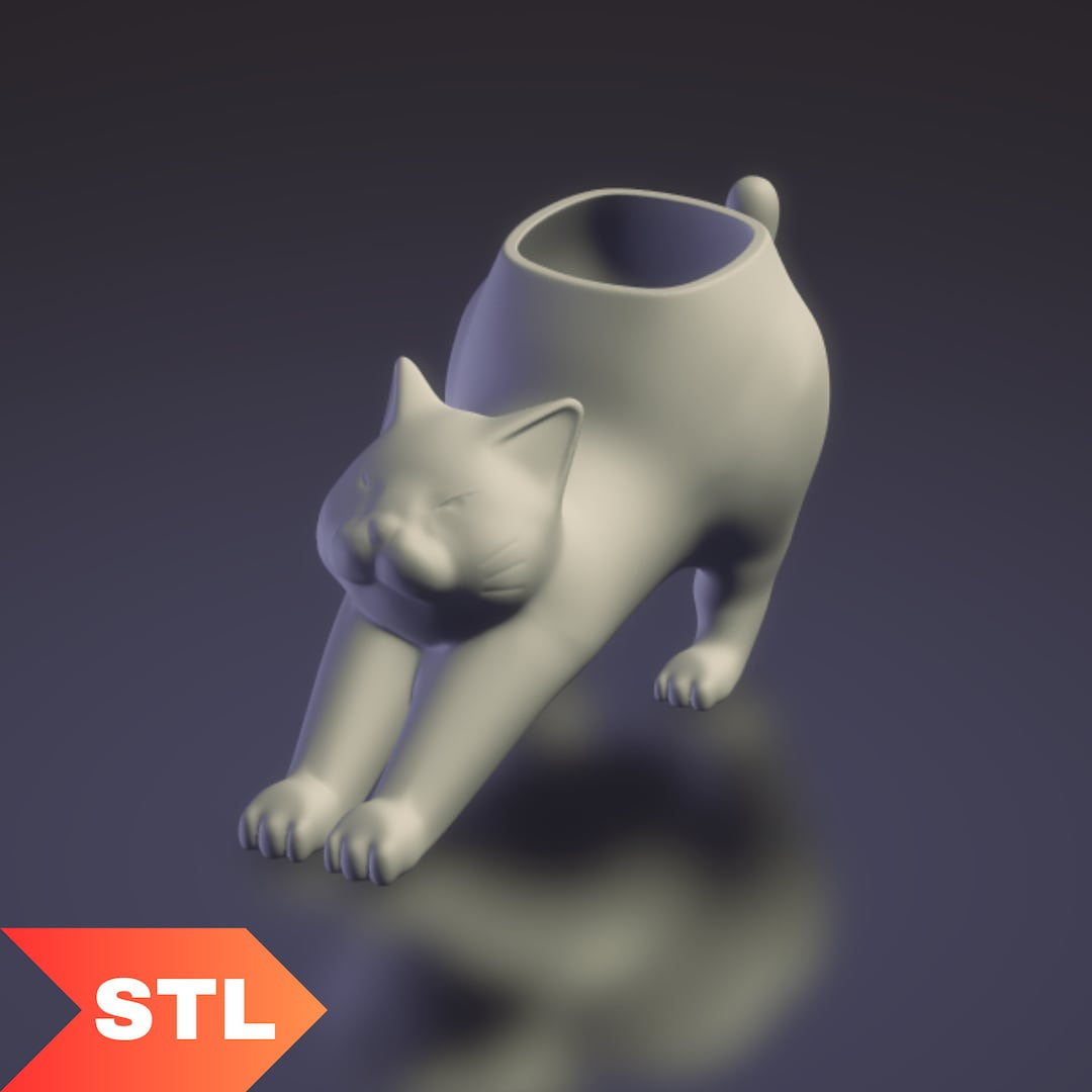 STL FILES for 3D Printing, Cat Drawing, 3d Print Stl, 3d Printer Files ...