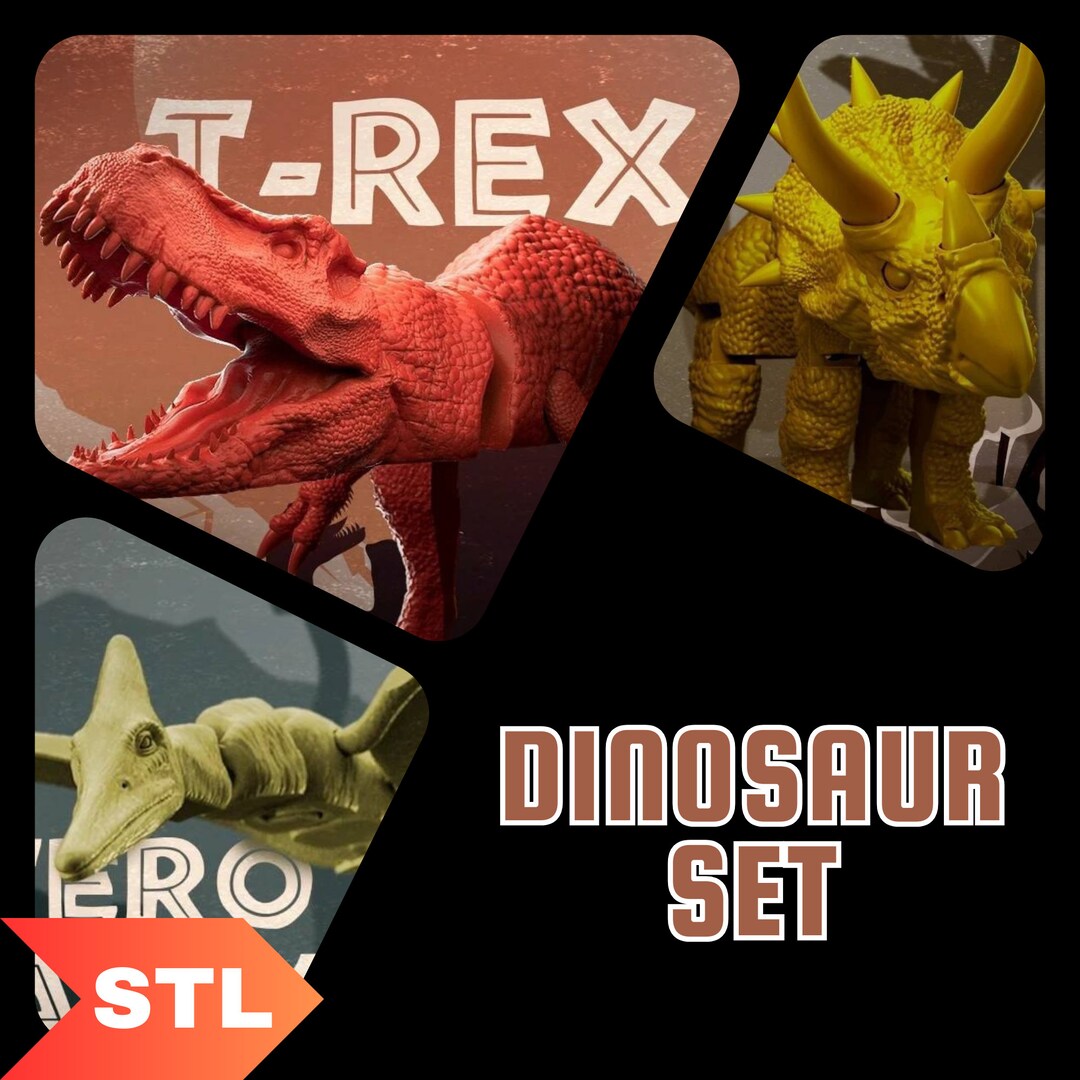 ARCHIVOS STL para impresión 3D, dibujo de dinosaurios, stl de impresión ...