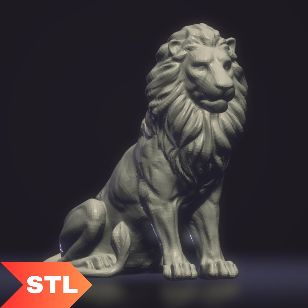 STL FILES for 3D Printing, 3d Lion Drawing, 3d Print Stl, 3d Printer ...