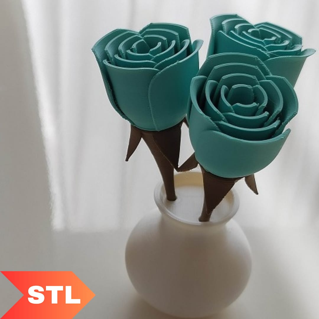 STL FILES for 3D Printing, Flower Drawing, 3d Print Stl, 3d Printer ...