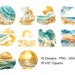 Summer Sea Gold Clipart Bundle Summer Sea Icons, Sunshine, Ocean ...