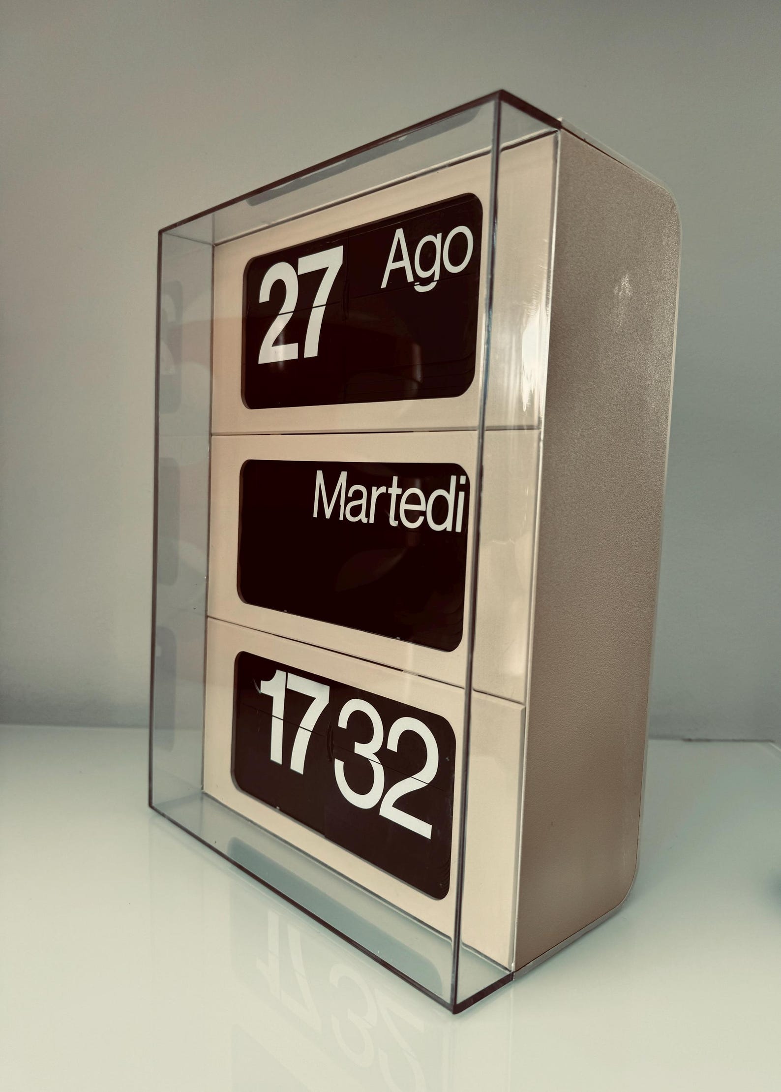 Flip Clock Solari Udine DATOR 6041/91 Mid Century Modern Calendar Retro ...