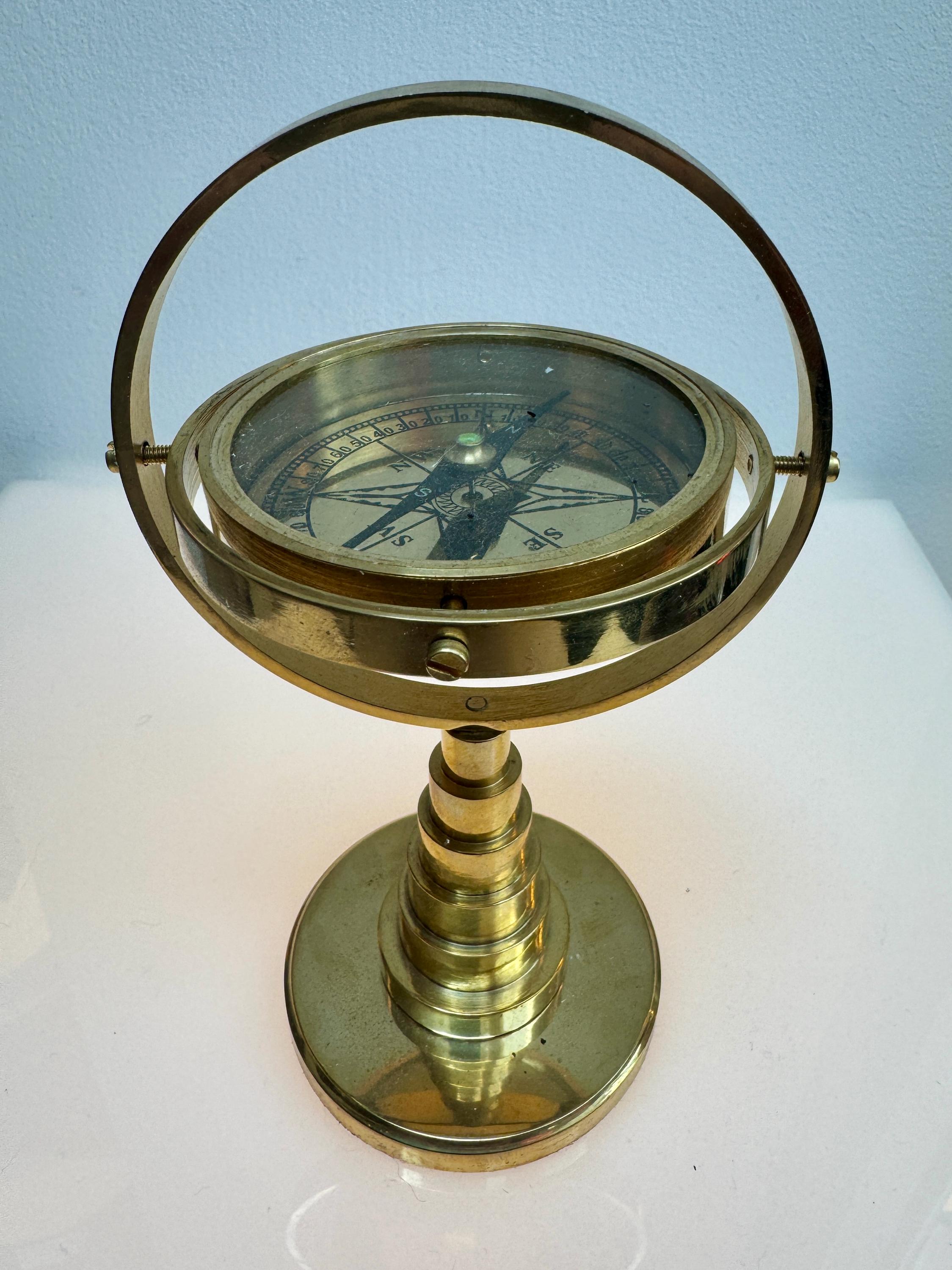 Vintage Ship Floating Gimbal Compass – Brass Maritime Navigation ...