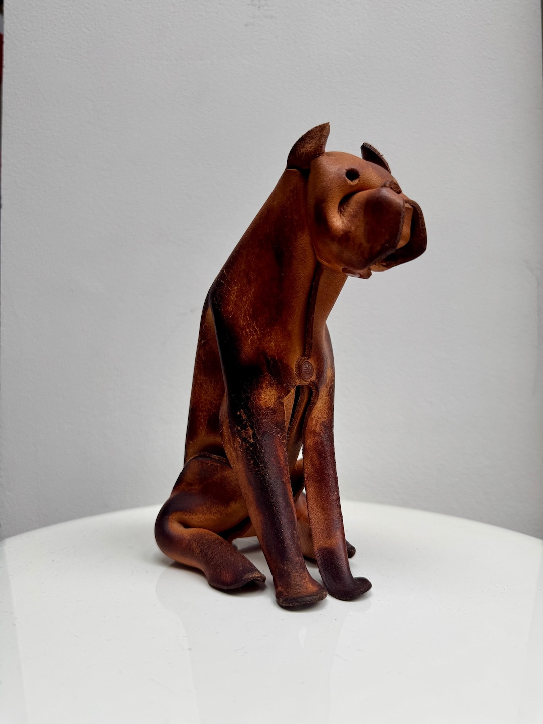 Vintage 1970s Handmade Leather Boxer Dog – Deru, Germany - Etsy