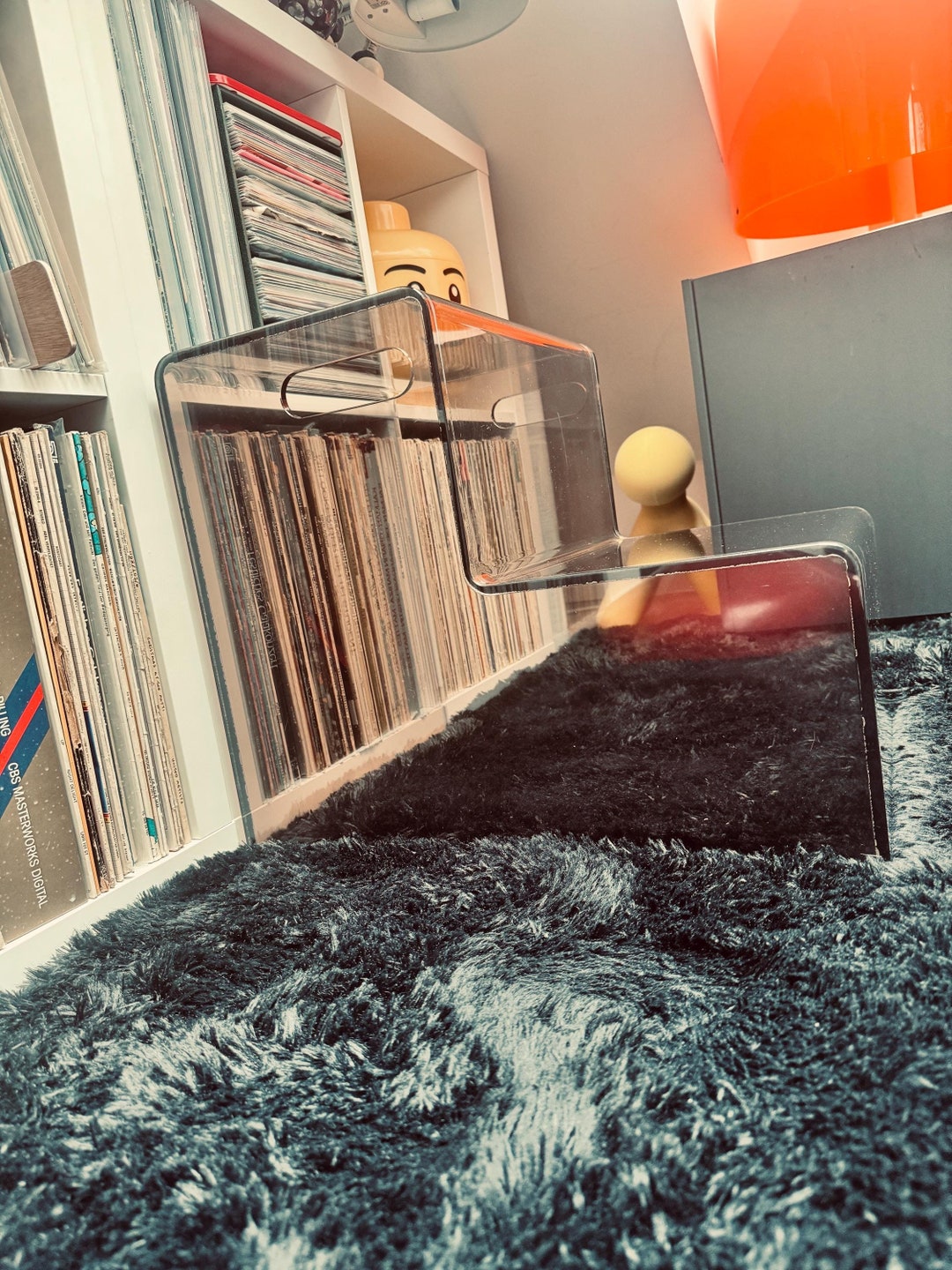 Vintage Table Step Stool Smoked Plexiglas 1970s Perspex Space Age Retro ...