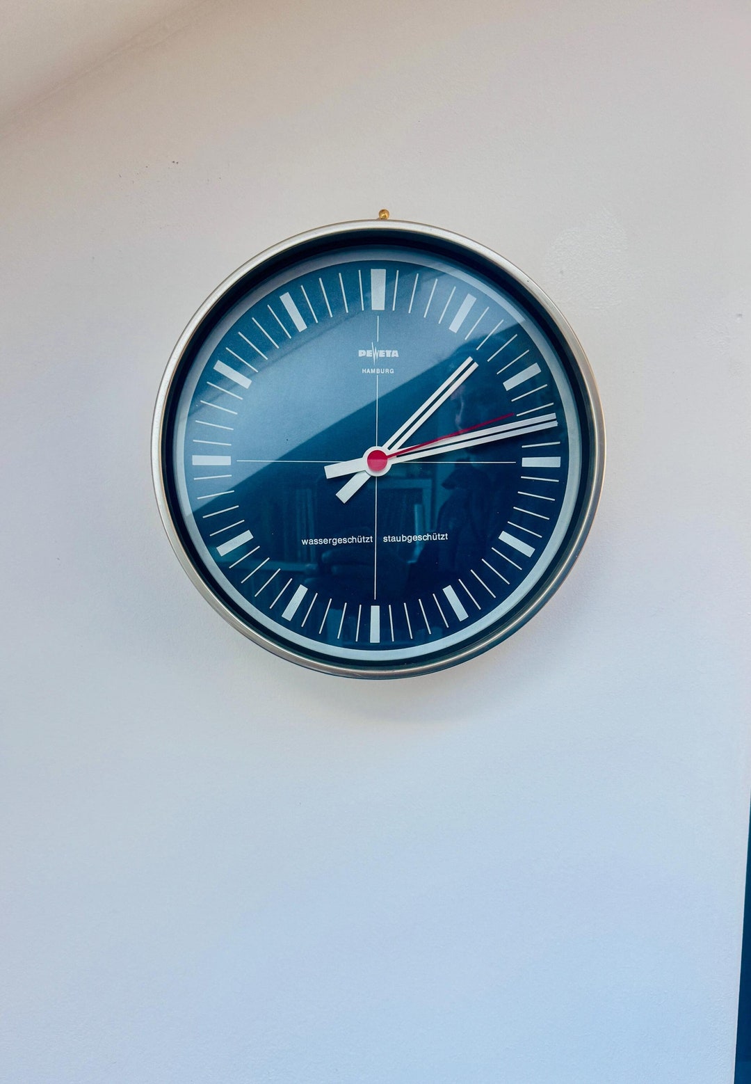 Vintage Peweta Hamburg Quartz Clock Retro Watch Bauhaus Germany Water ...