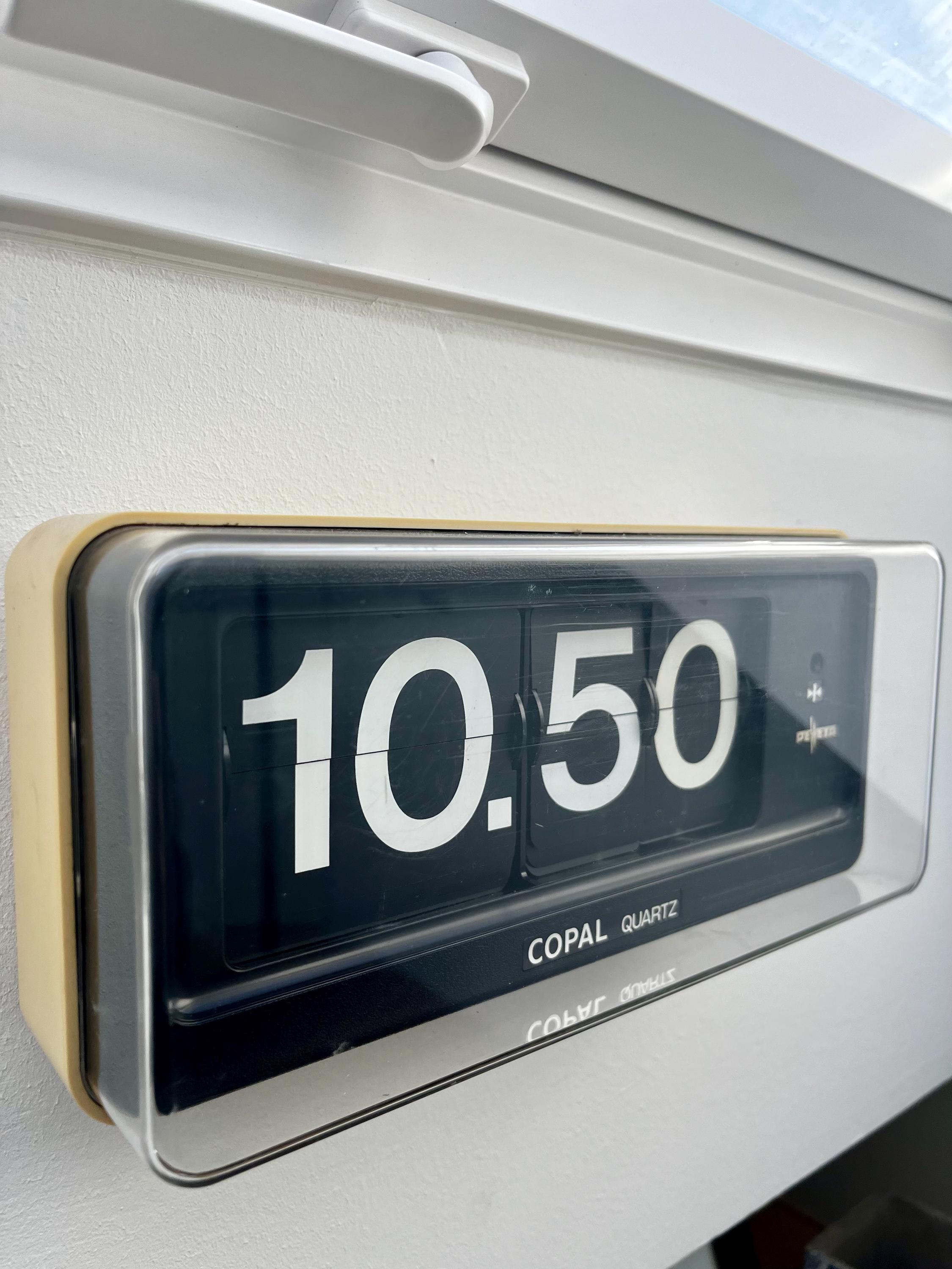 COPAL Quartz Flip Clock Folding Number Watch Vintage 1970s Mid Century ...