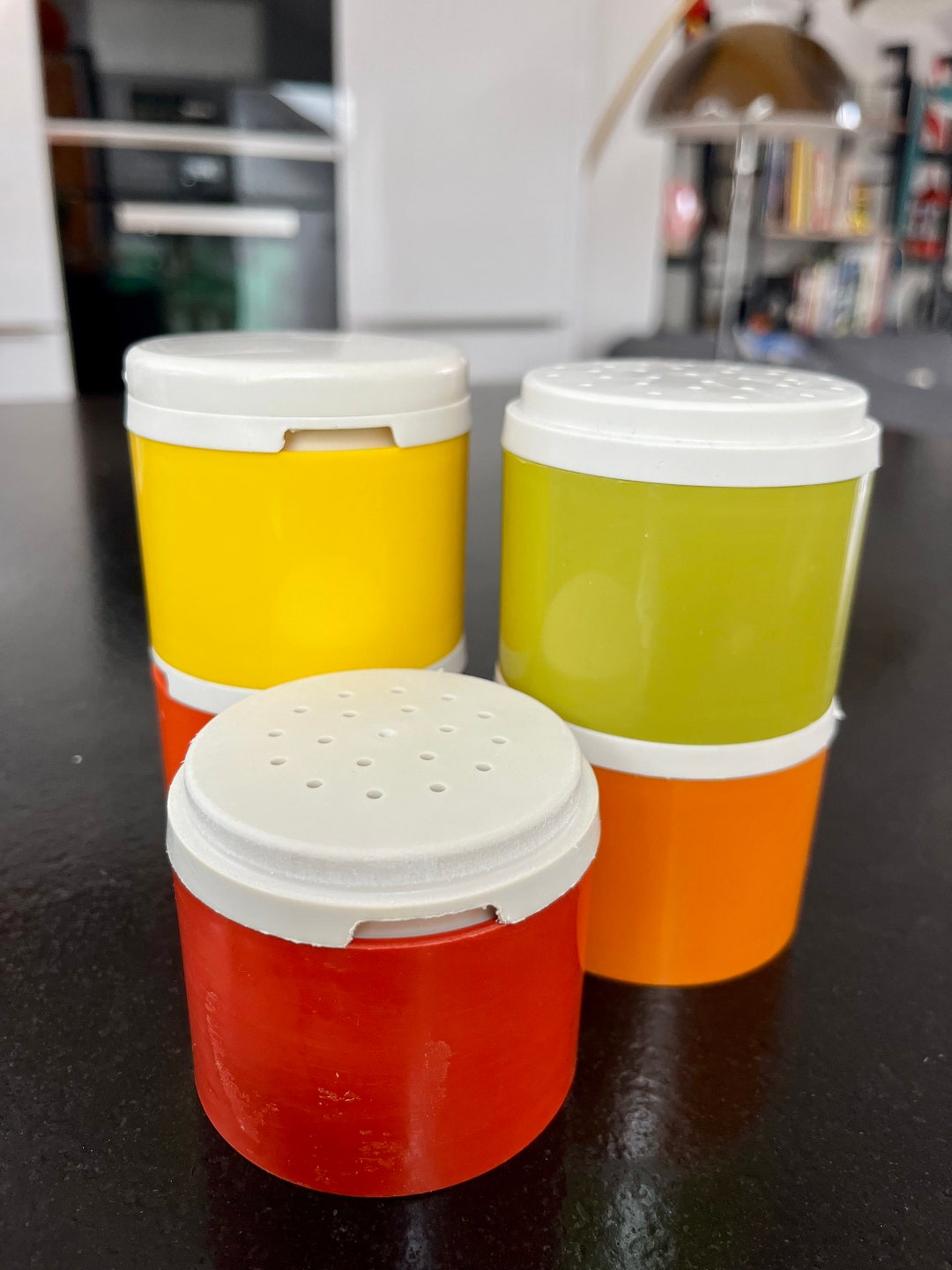 Vintage Tupperware Spice Tower Set: 70s Colored Stacking Containers ...